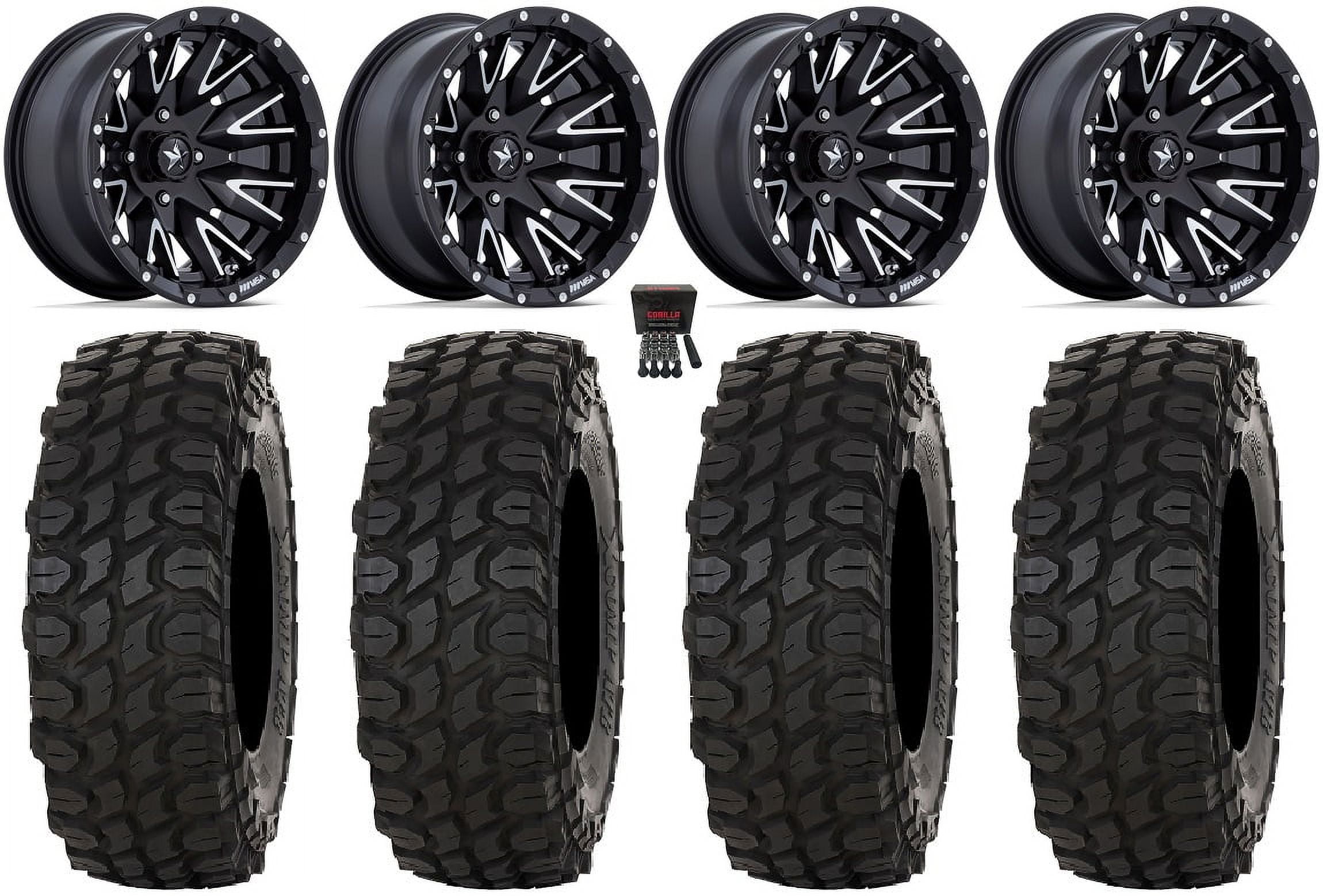MSA Creed 14" Wheels Machined 30" XComp ATR Tires Polaris RZR XP 1000 ...