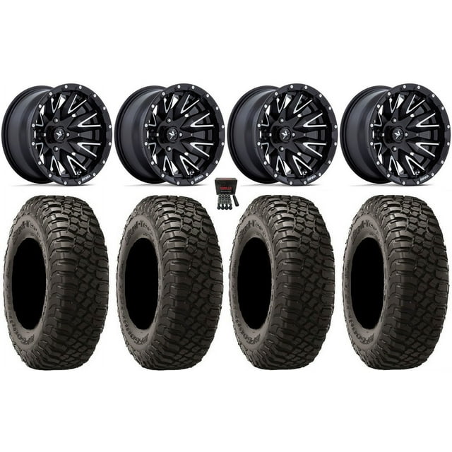 MSA Creed 14" Wheels Machined 32" BFG KM3 Tires Polaris RZR XP 1000 ...