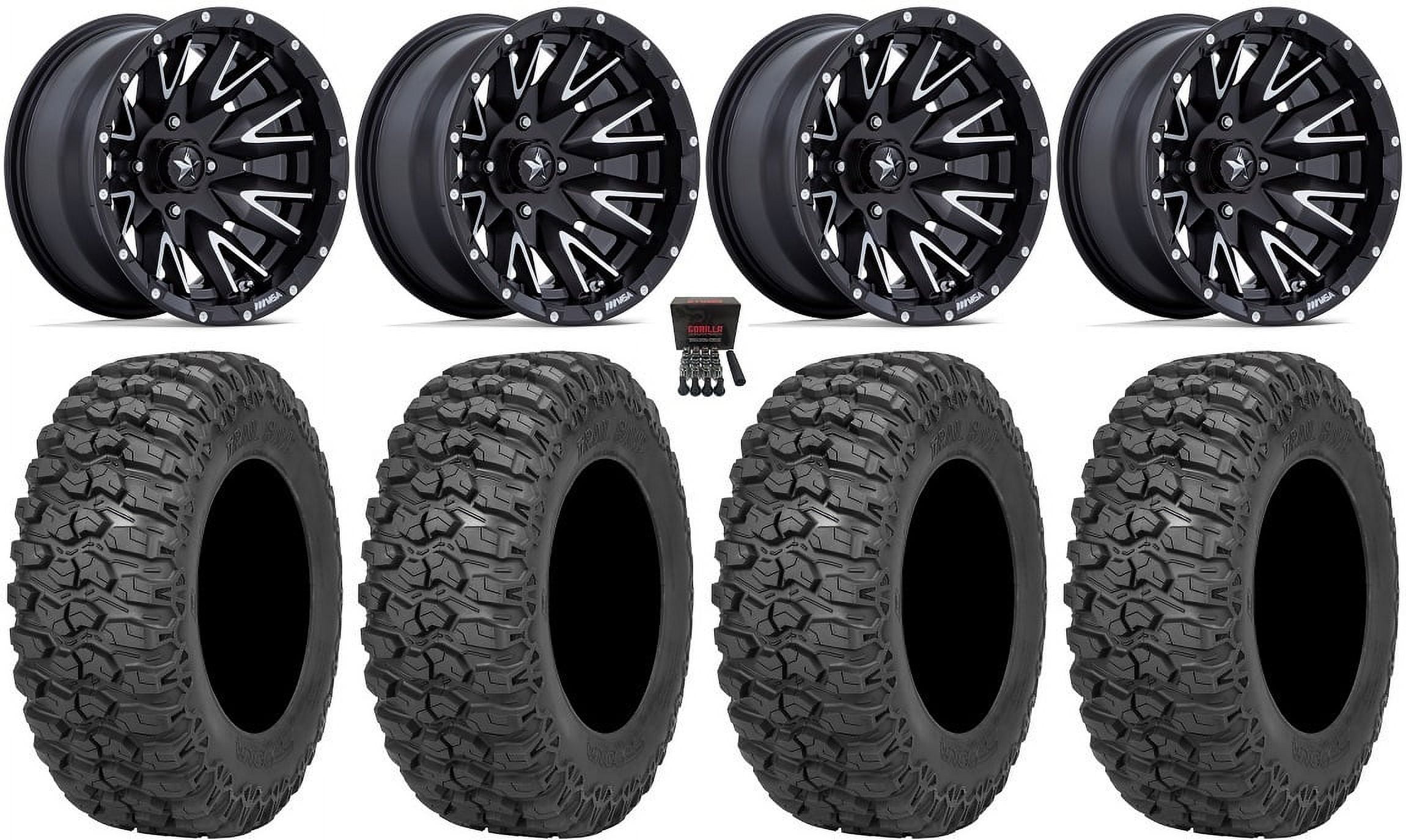 MSA Creed 14" Wheels Machined 32" Trail Saw 2.0 Tires Yamaha Viking ...
