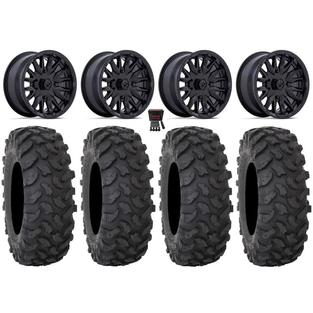 MSA Creed 15" Wheels Black 30" XTR370 Tires Sportsman RZR Ranger ...