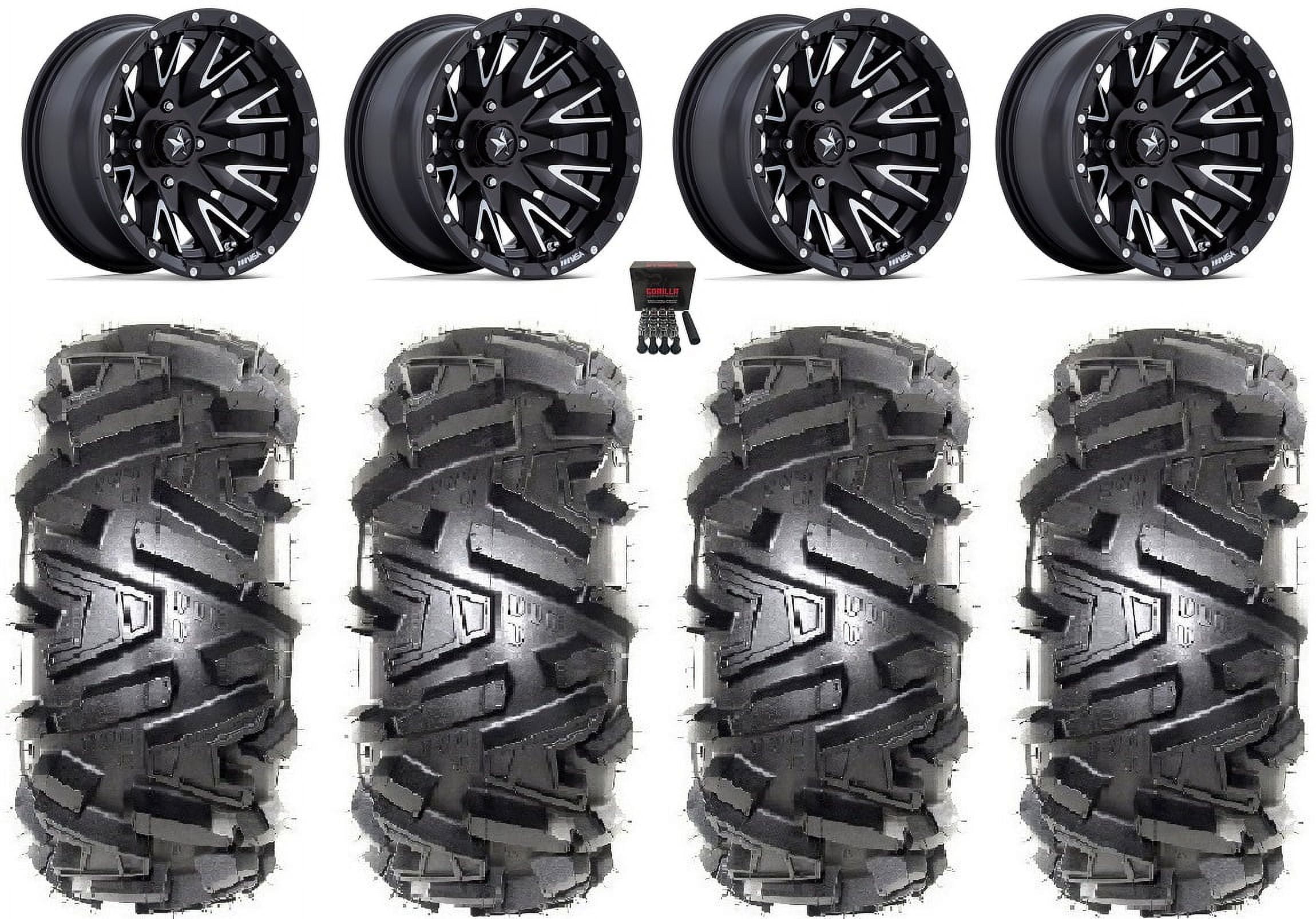 MSA Creed 16" Wheels Machined 30" Moto MTC Tires Sportsman RZR Ranger ...