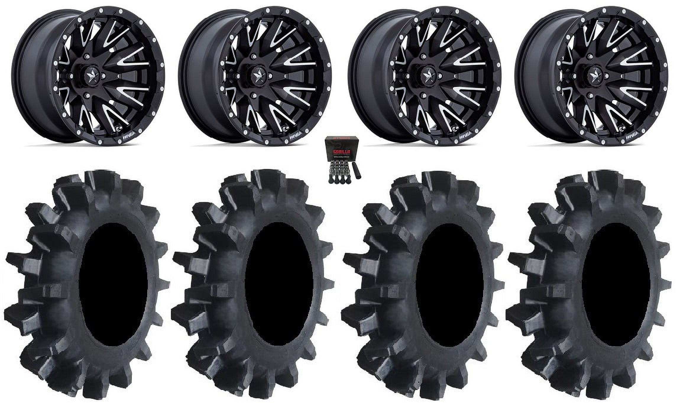 MSA Creed 16" Wheels Machined 35" Interforce II Tires Honda Pioneer ...