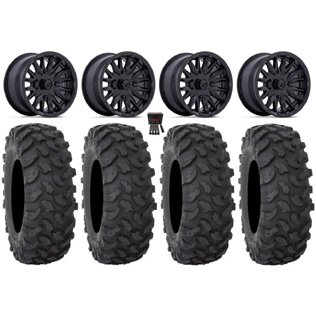 MSA Creed 24" Wheels Black 40" XTR370 Tires Polaris RZR XP 1000 / PRO ...