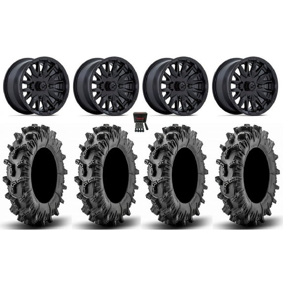 MSA Creed 24" Wheels Black 44" Terminator Max Tires Can-Am Commander ...