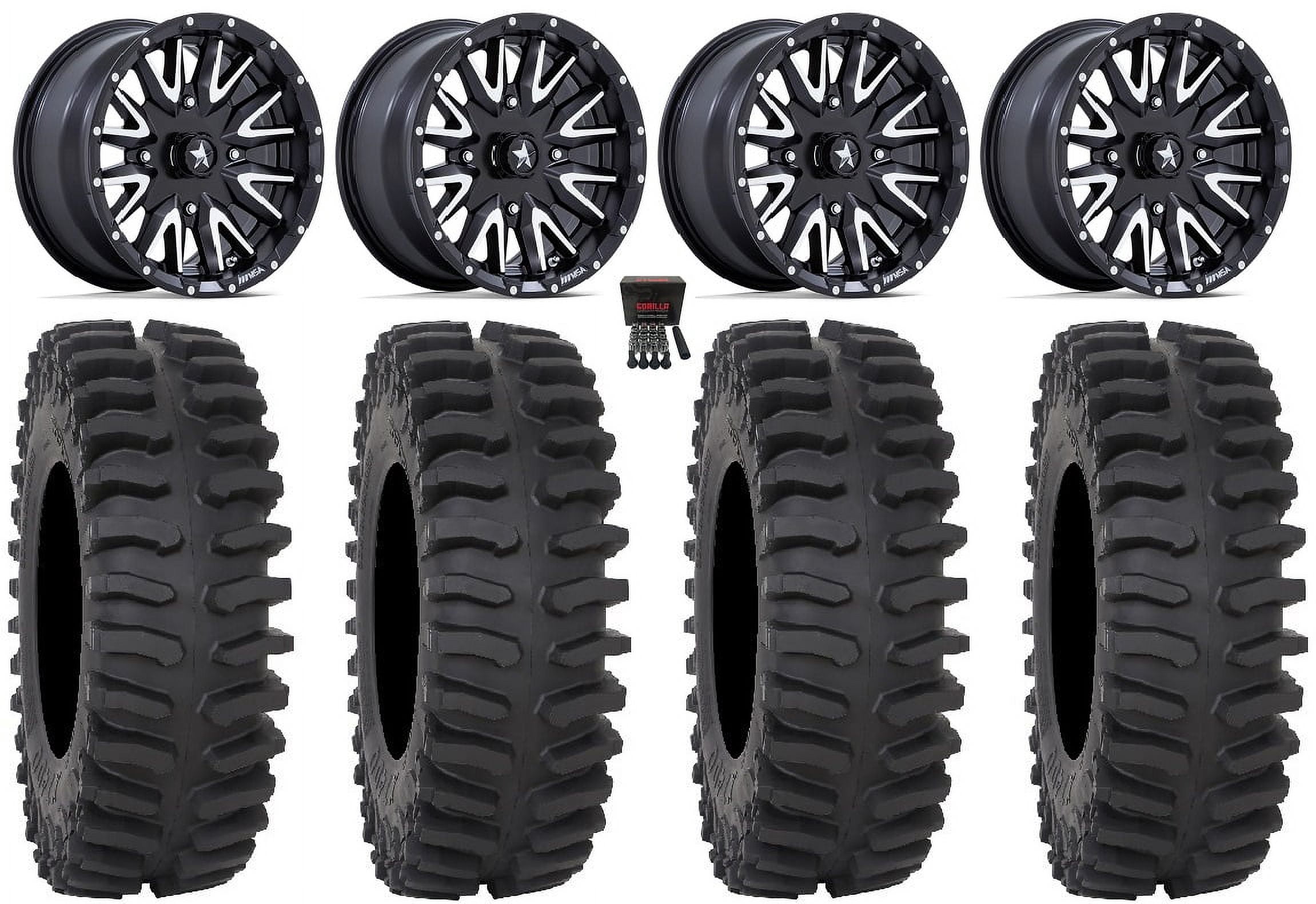 MSA Creed 24" Wheels Machined 40" XT400 Tires Sportsman RZR Ranger ...