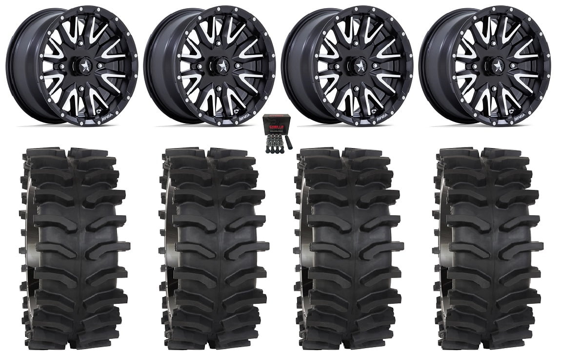 MSA Creed 24" Wheels Machined 40" XT400W Tires Polaris RZR XP 1000 ...