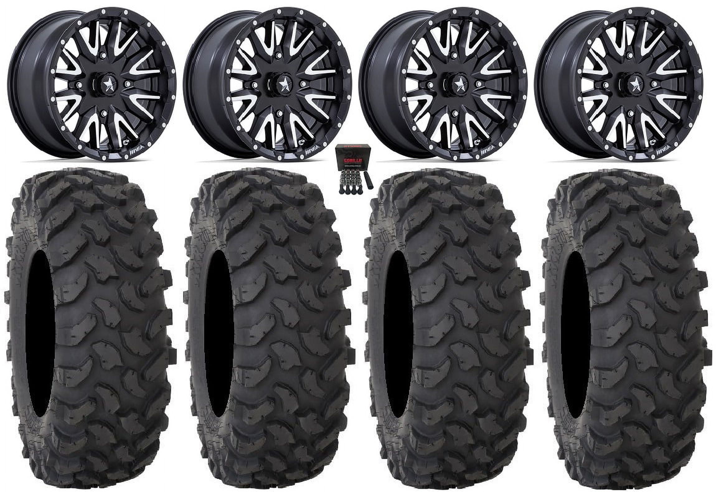MSA Creed 24" Wheels Machined 40" XTR370 Tires Kawasaki Mule Pro FXT ...