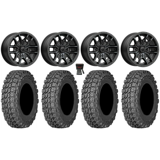 MSA Fang 14" Wheels Black 32" X Comp ATR Tires Can-Am Commander ...