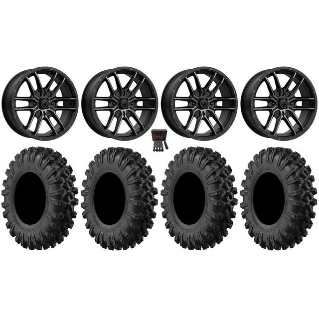 MSA Fang 18" Wheels Black 40" MotoRavage XL Tires Can-Am Commander ...