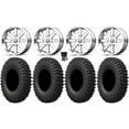 MSA Flash 18" Wheels Chrome 40" MotoCrusher Tires Can-Am Commander ...