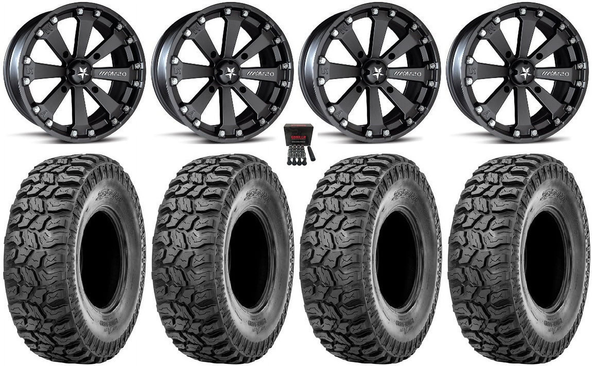 MSA Kore 14" Wheels Black 30" Ridge Saw 2.0 Tires Honda Pioneer ...