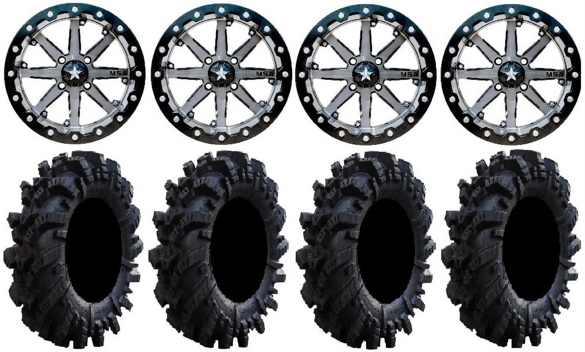 MSA Lok 14" ATV Wheels 26.5" Intimidator Tires Sportsman RZR Ranger ...