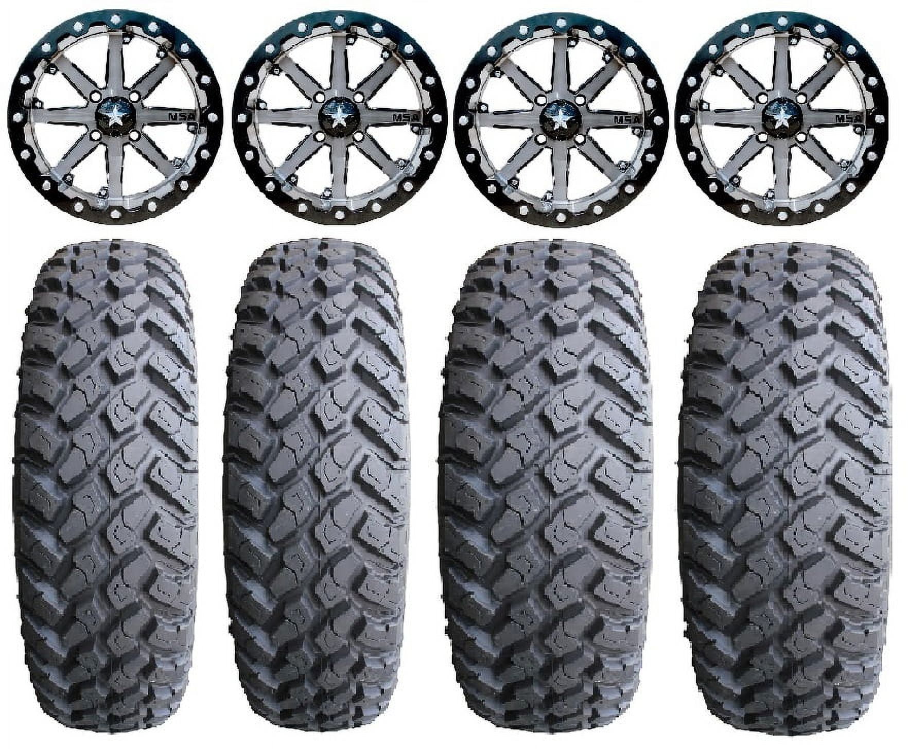 MSA Lok 14" ATV Wheels 27" MotoHammer Tires Can-Am Commander Maverick ...