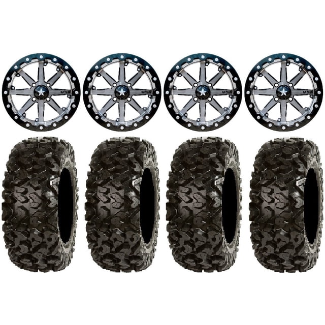 MSA Lok 14" ATV Wheels 30" Rip Saw Tires Can-Am Commander Maverick ...