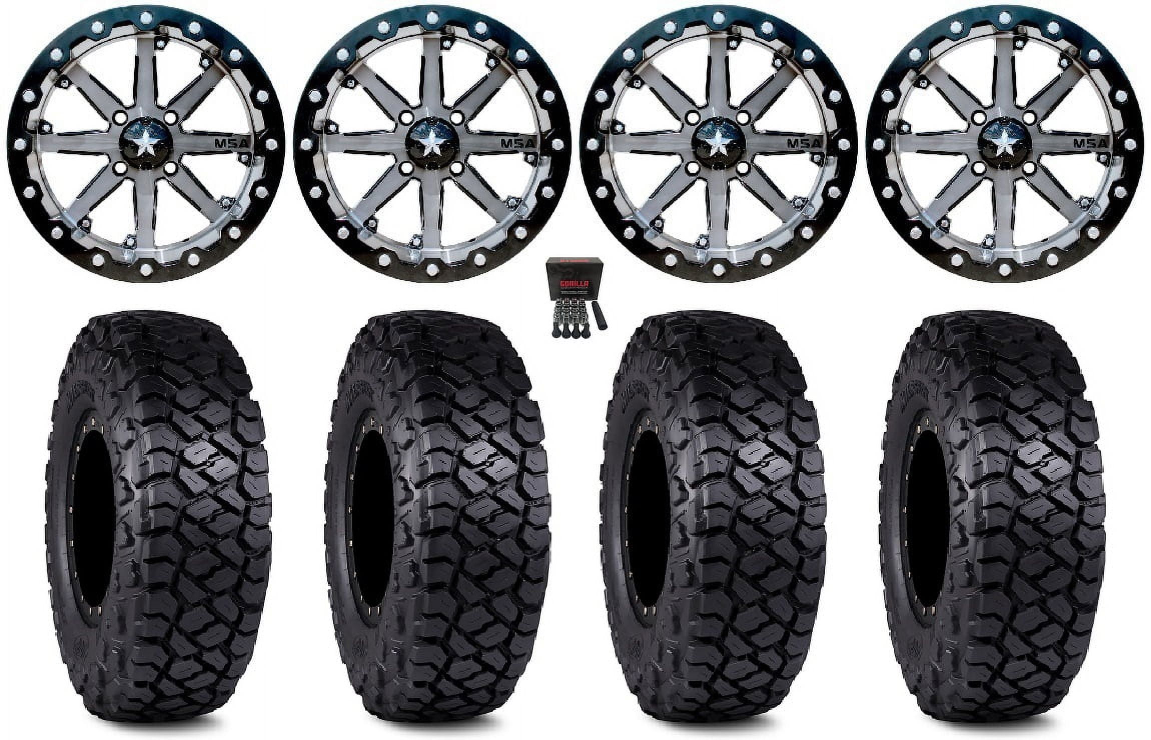MSA Lok 14" Wheels Gunmetal 30" Intersect Tires Polaris RZR XP 1000 ...