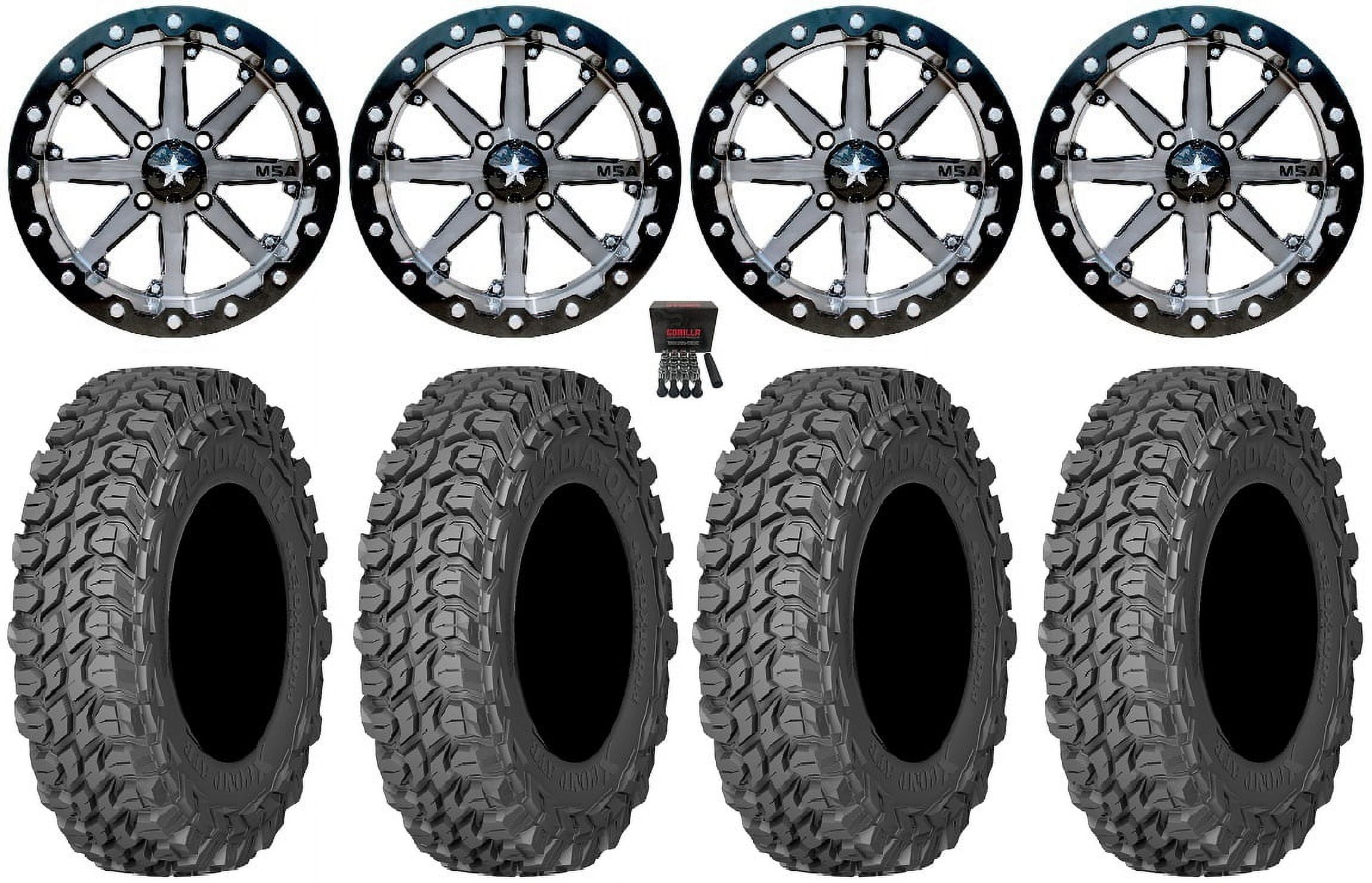 MSA Lok 14" Wheels Gunmetal 30" X Comp ATR Tires Can-Am Commander ...