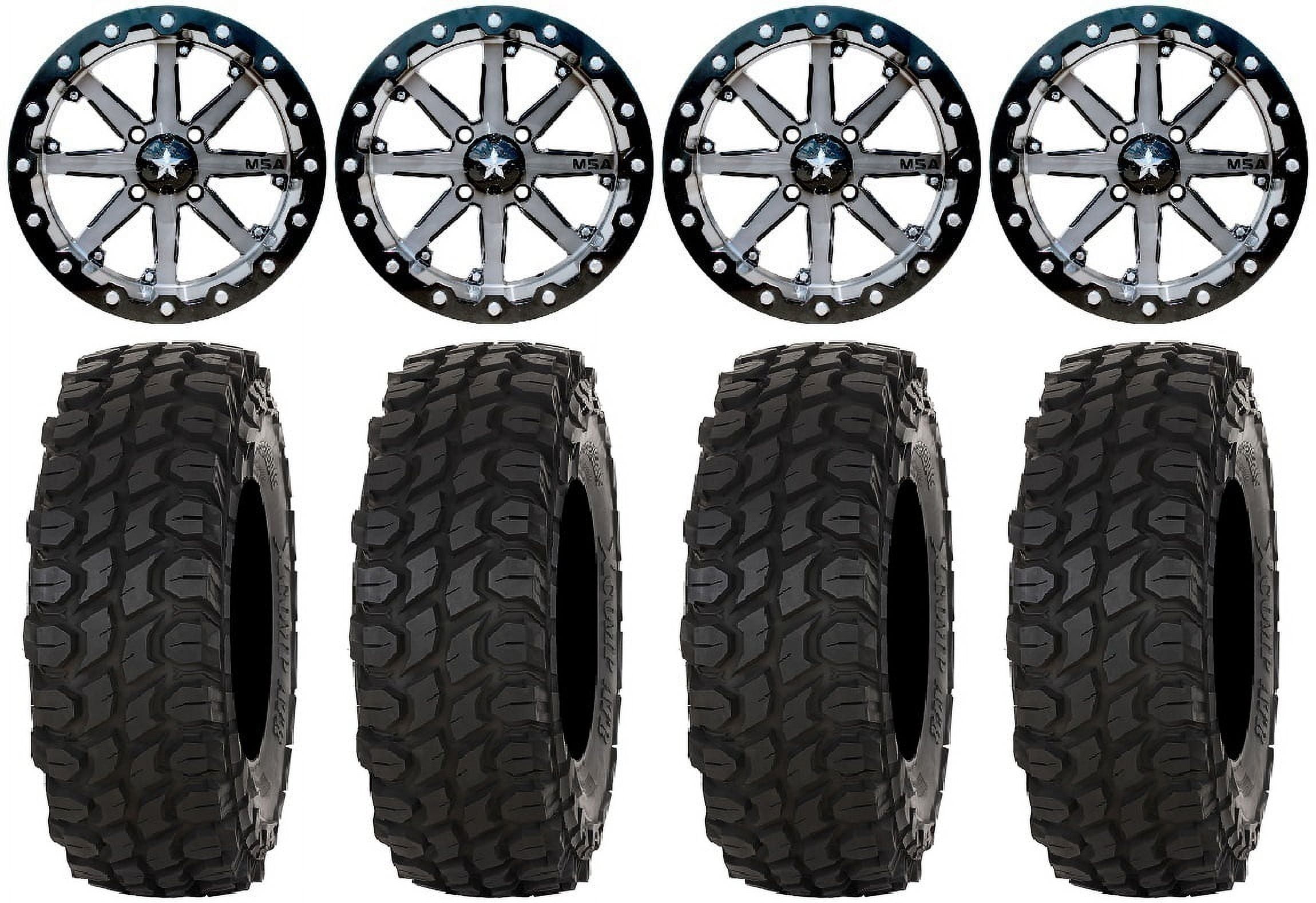 MSA Lok 14" Wheels Gunmetal 30" XComp ATR Tires Sportsman RZR Ranger ...