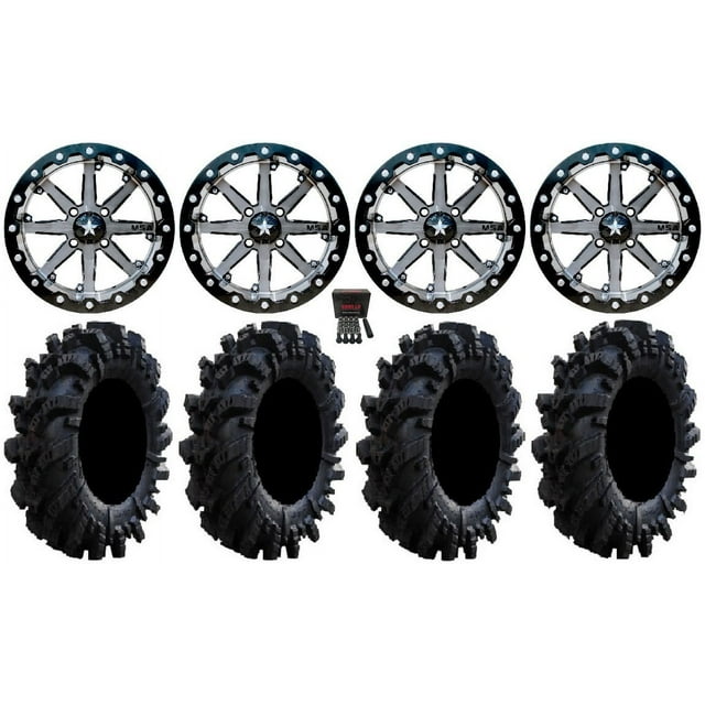 MSA Lok 15" ATV Wheels 34" Intimidator Tires Can-Am Commander Maverick ...