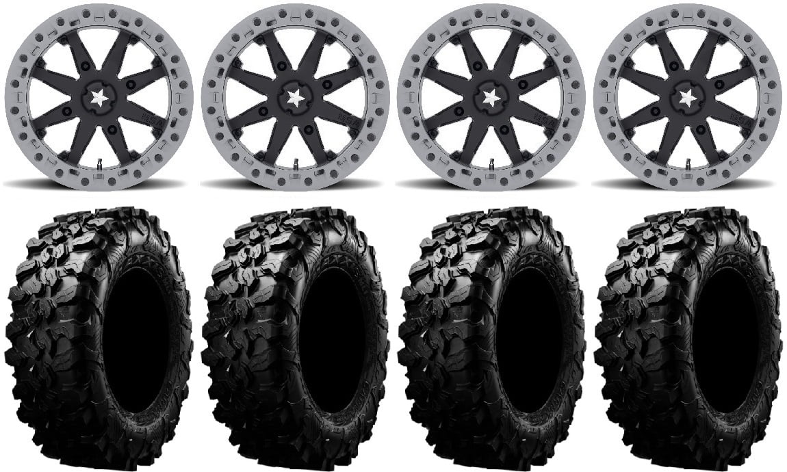 MSA Lok2 Beadlock 15" UTV Wheels 35" Carnivore Tires Polaris RZR XP ...