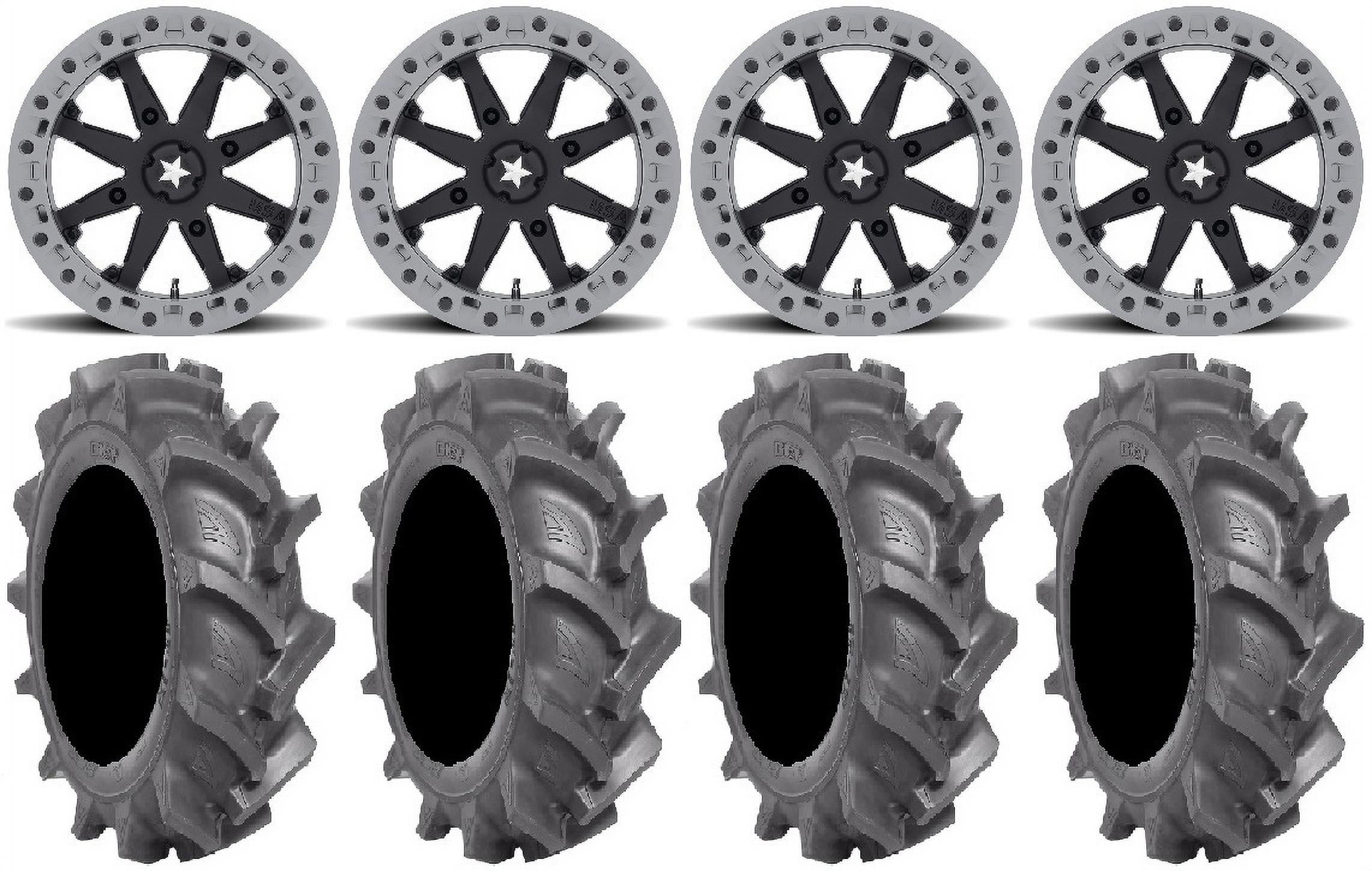 MSA Lok2 Beadlock 16" UTV Wheels 31" BKT AT 171 Tires Polaris RZR XP ...