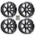 MSA M12 Diesel ATV Wheels/Rims Black 14" Can-Am Commander Maverick ...