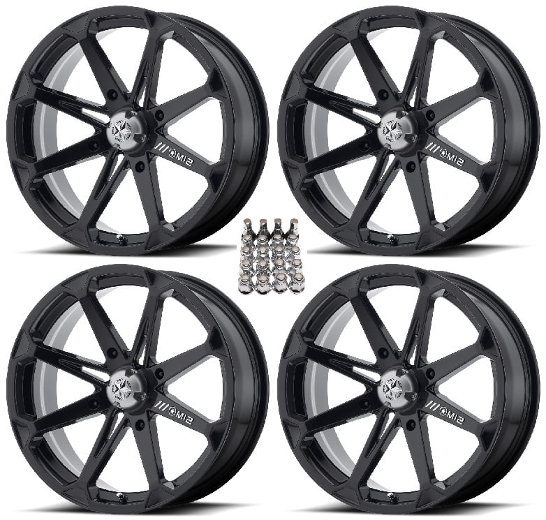 MSA M12 Diesel ATV Wheels/Rims Black 18" Sportsman RZR Ranger - Walmart.com
