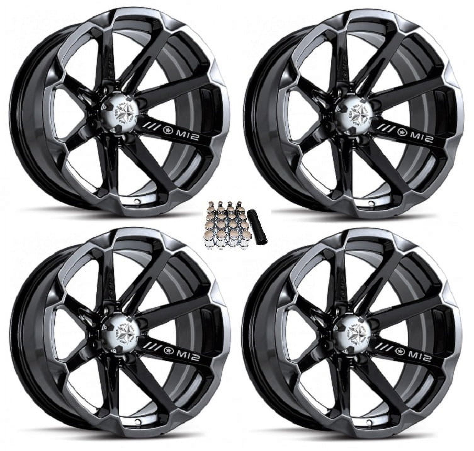 MSA M12 Diesel UTV Wheels/Rims Black 15" Can-Am Maverick X3 / Honda ...