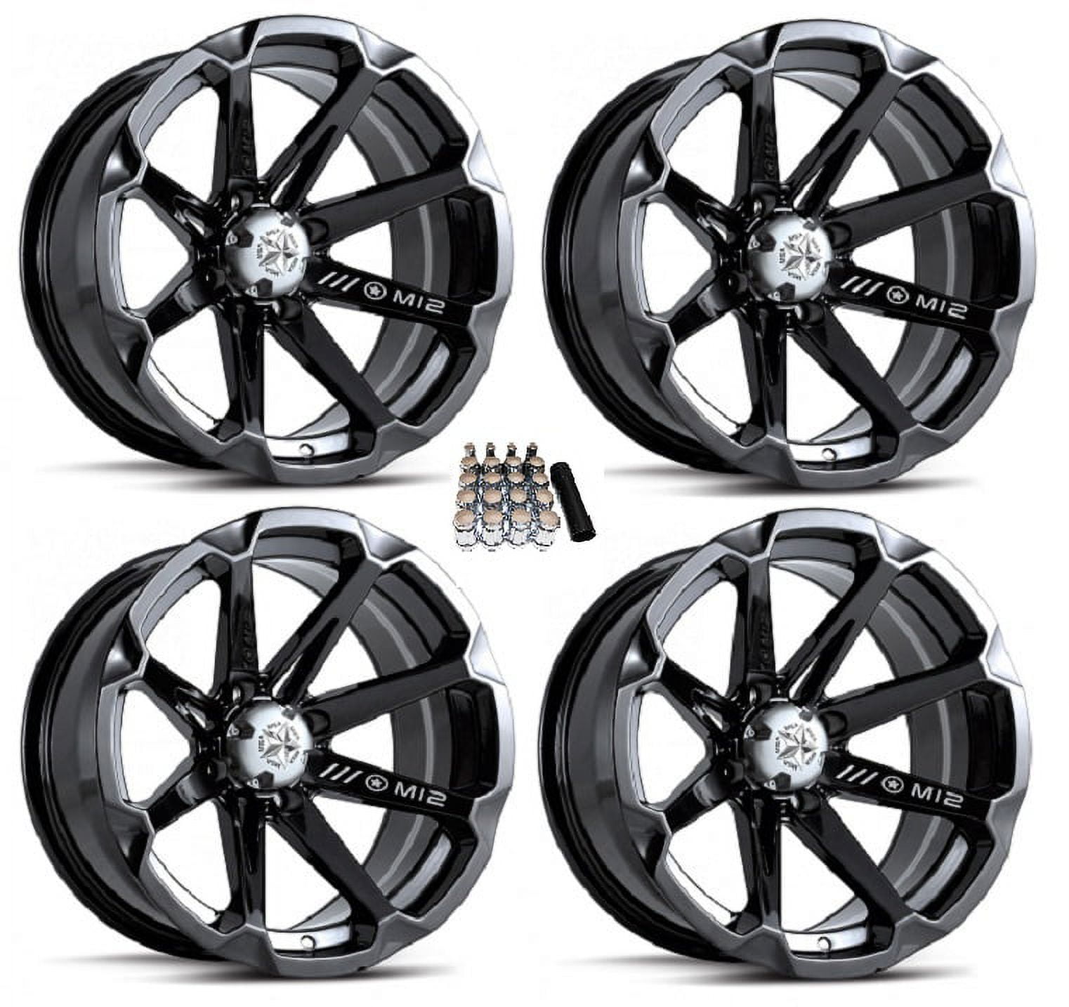 MSA M12 Diesel UTV Wheels/Rims Black 15" Polaris RZR 1000 XP / Ranger ...