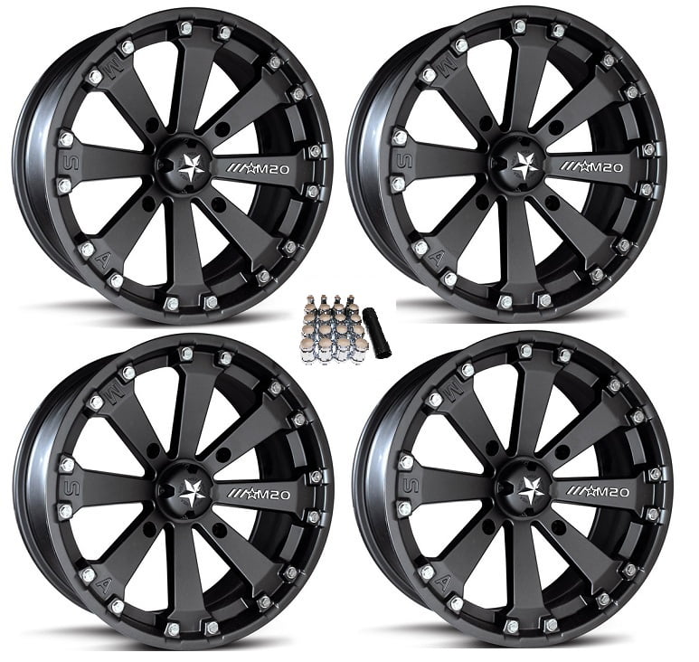 MSA M20 Kore UTV Wheels/Rims Black 14" Kawasaki Teryx Mule - Walmart.com