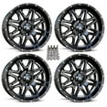 MSA M26 Vibe ATV Wheels/Rims Black Mill 14" Sportsman 550 850 1000 ...
