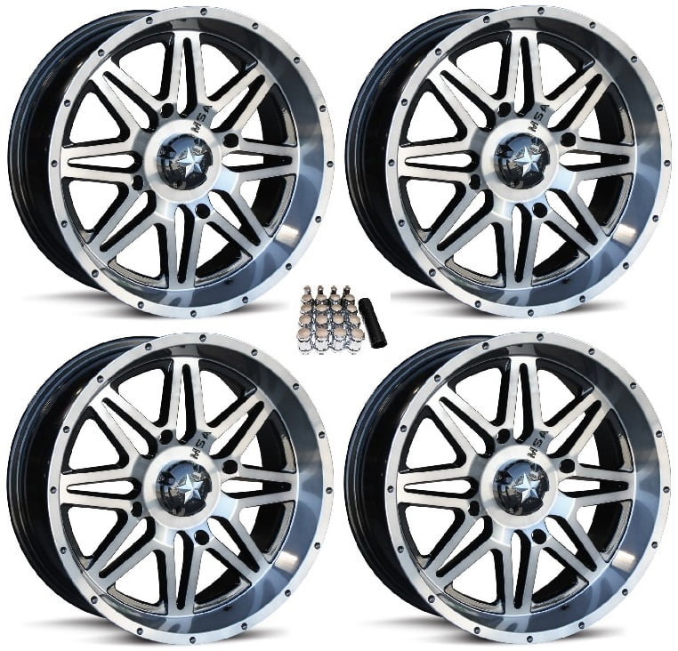 MSA M26 Vibe UTV Wheels/Rims Dark Tint 14" Can-Am Maverick X3 / Honda ...
