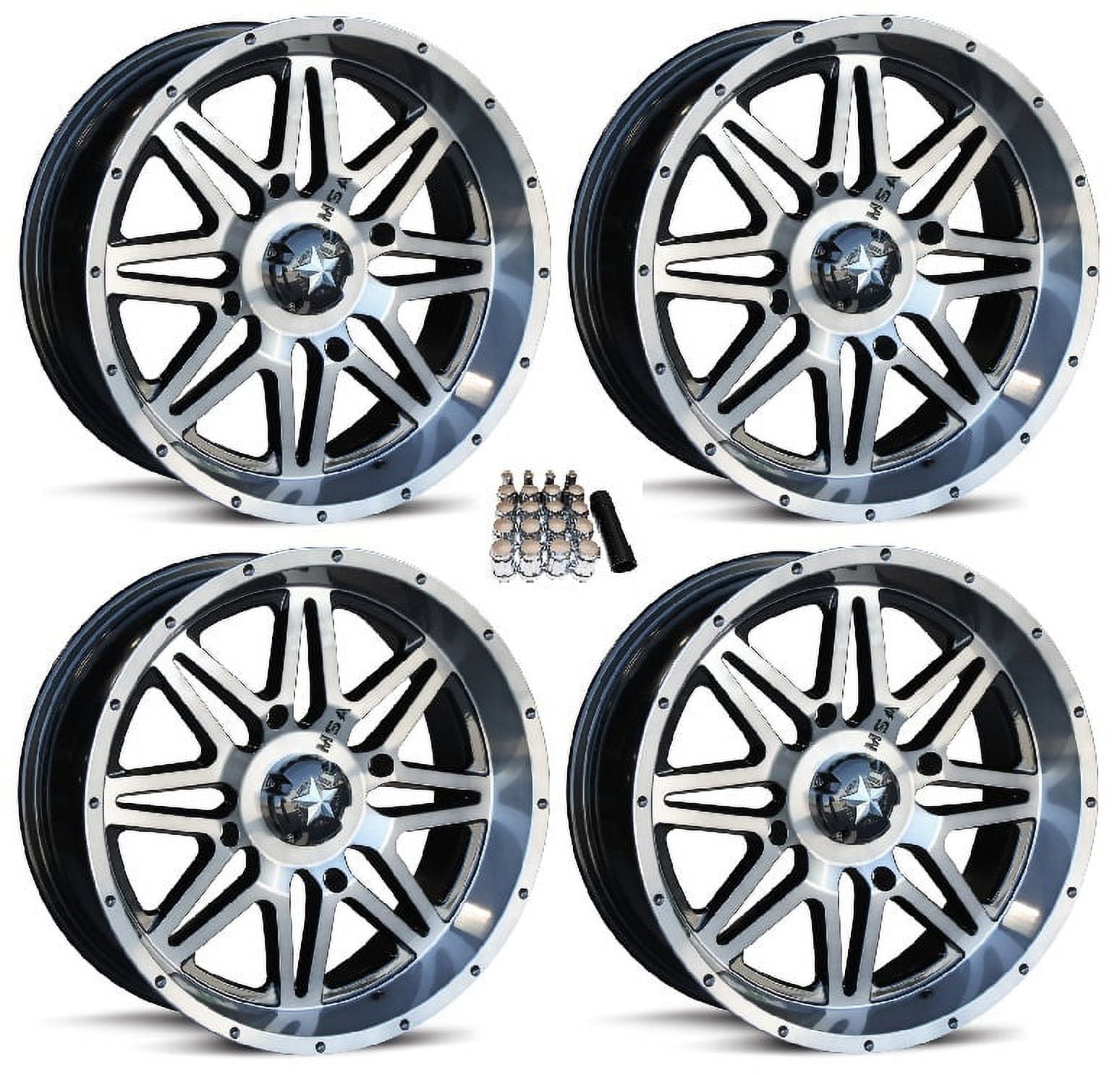 MSA M26 Vibe UTV Wheels/Rims Dark Tint 14" Polaris RZR 1000 XP / Ranger XP 900/1000 - Walmart.com