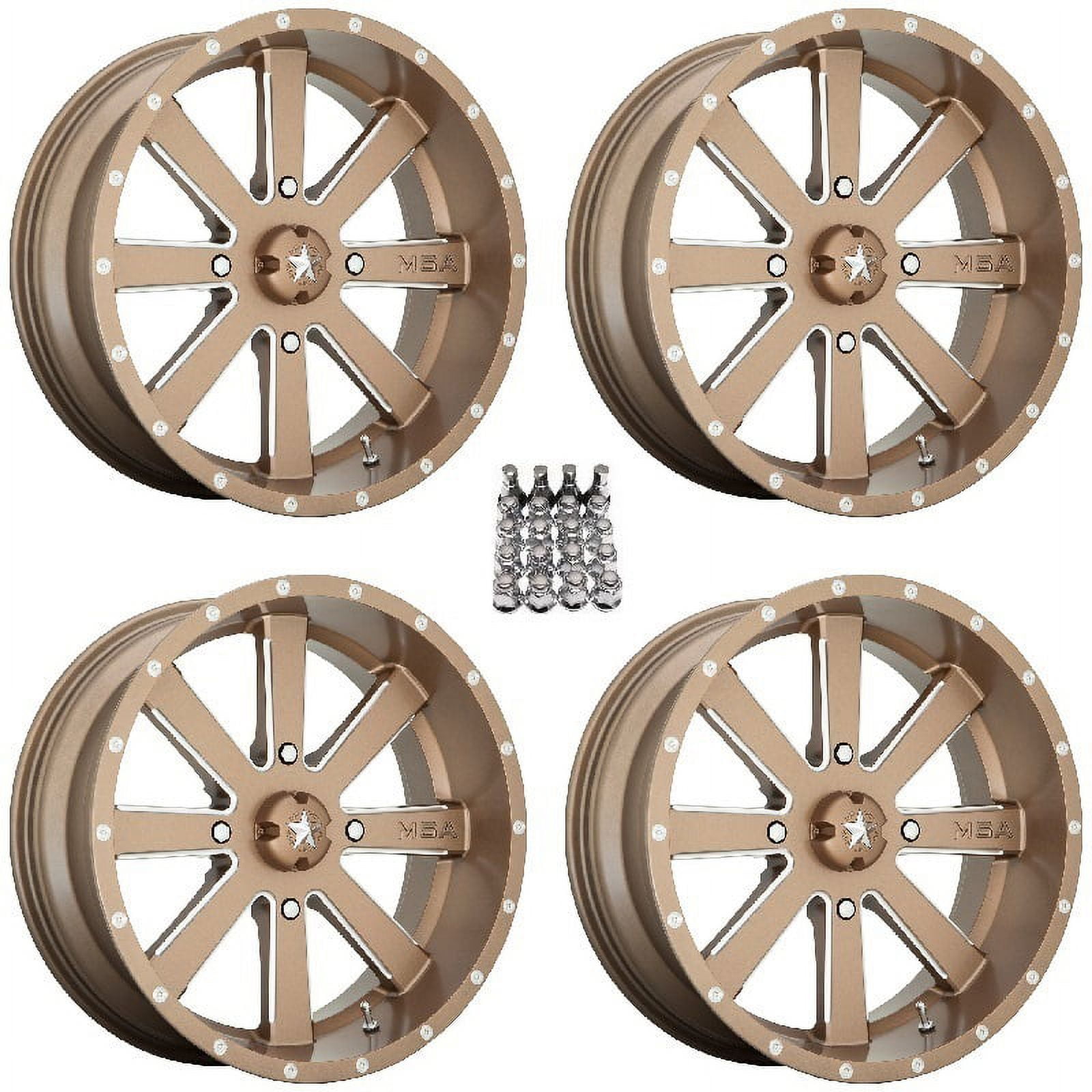 MSA M34 Flash ATV Wheels/Rims Bronze 24" Can-Am Commander Maverick ...