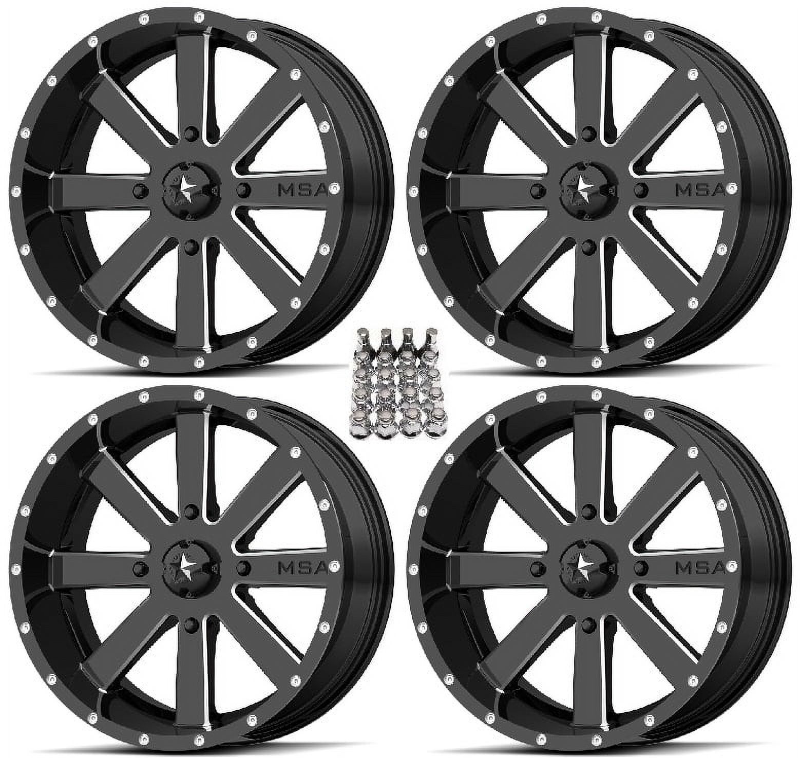 MSA M34 Flash ATV Wheels/Rims Milled 18" Sportsman RZR Ranger - Walmart.com
