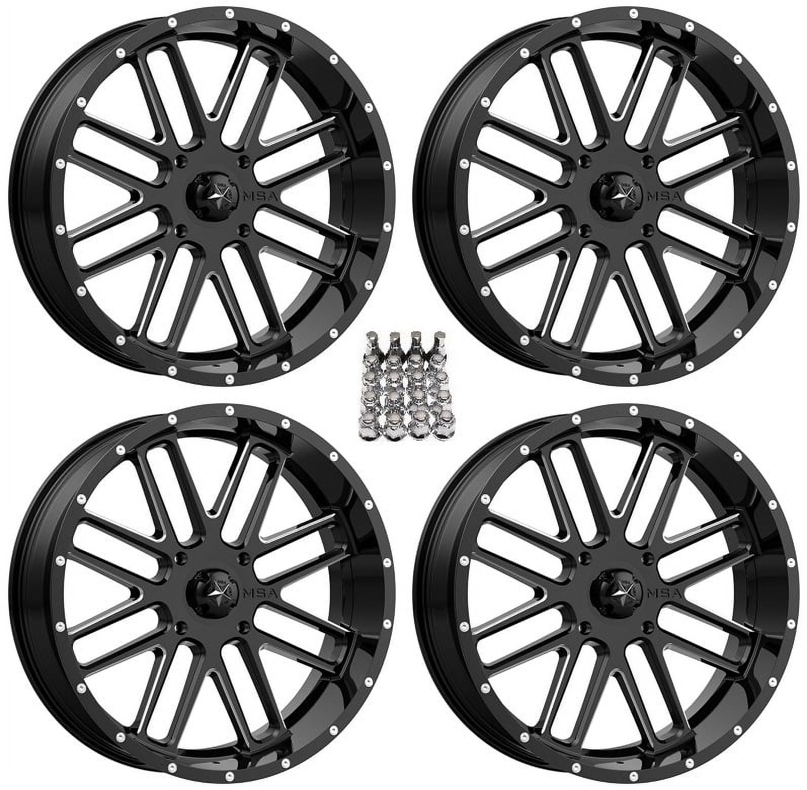 MSA M35 Bandit ATV Wheels/Rims Milled 22" Sportsman RZR Ranger ...