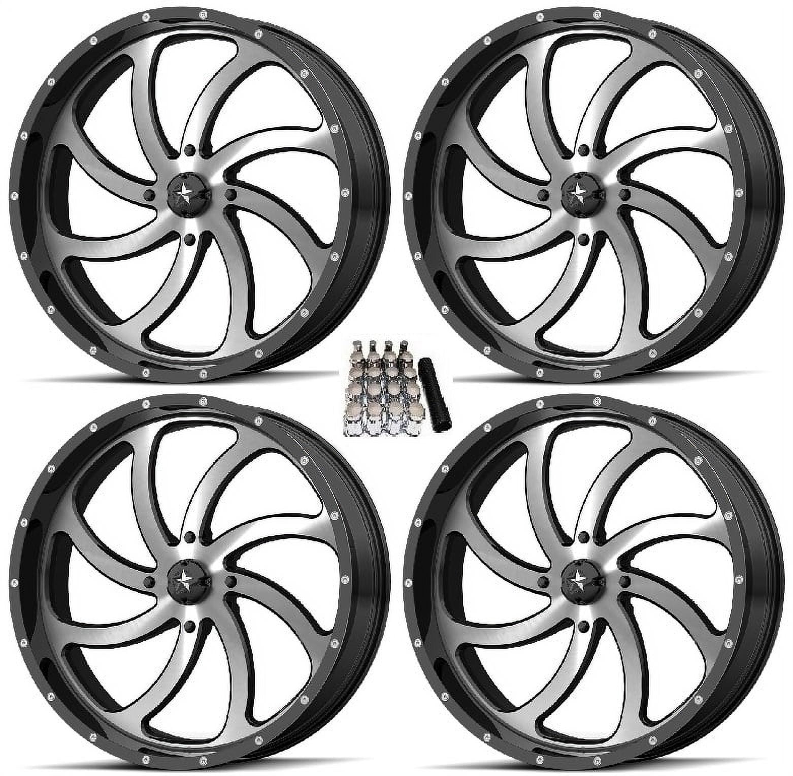 MSA M36 Switch UTV Wheels/Rims Machined 24" Kawasaki Mule Pro FXT ...