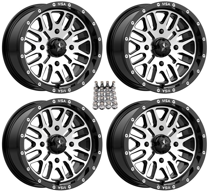MSA M38 Brute ATV Wheels/Rims Machined 14" Sportsman RZR Ranger ...