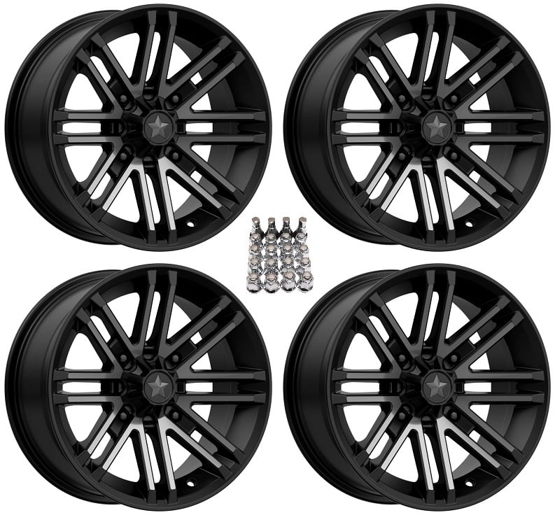 MSA M40 Rogue ATV Wheels/Rims Black 15" Sportsman RZR Ranger - Walmart.com