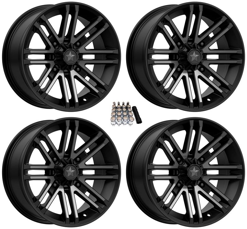 MSA M40 Rogue UTV Wheels/Rims Black 15" Kawasaki Teryx Mule - Walmart.com