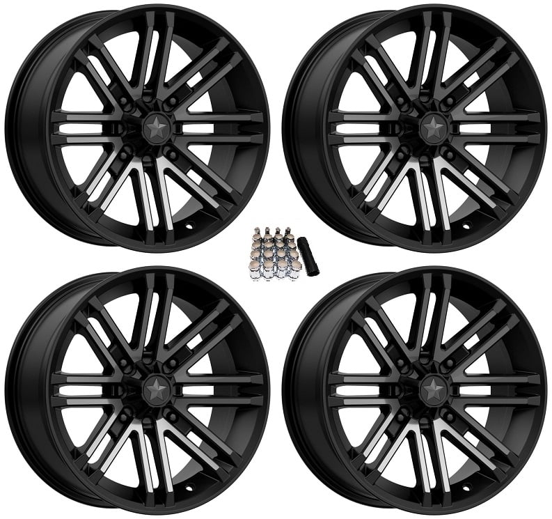 MSA M40 Rogue UTV Wheels/Rims Black 16" Kawasaki Mule Pro FXT - Walmart.com