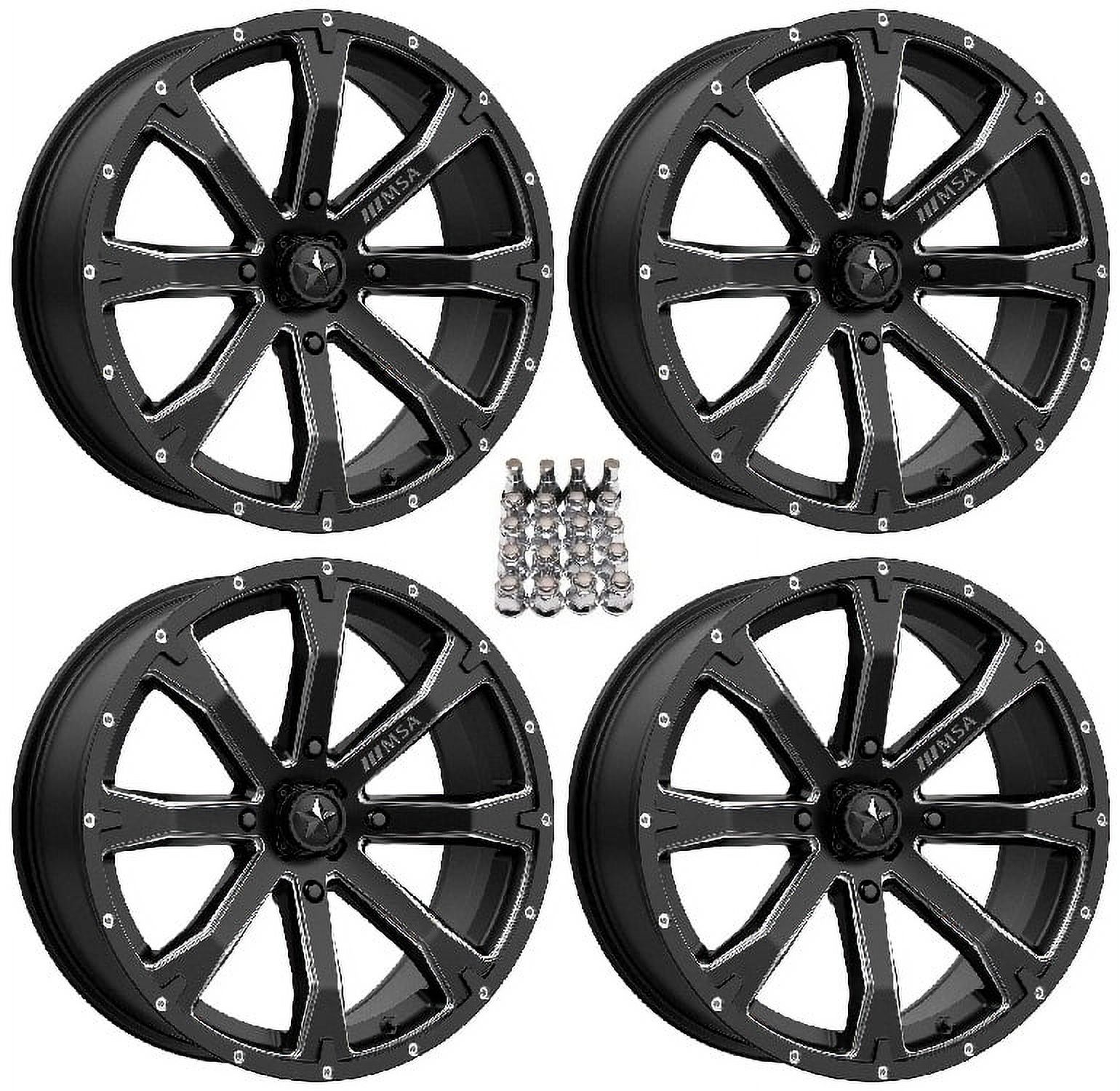 MSA M42 Bounty ATV Wheels/Rims Satin Black 18" Sportsman 550 850 1000 ...