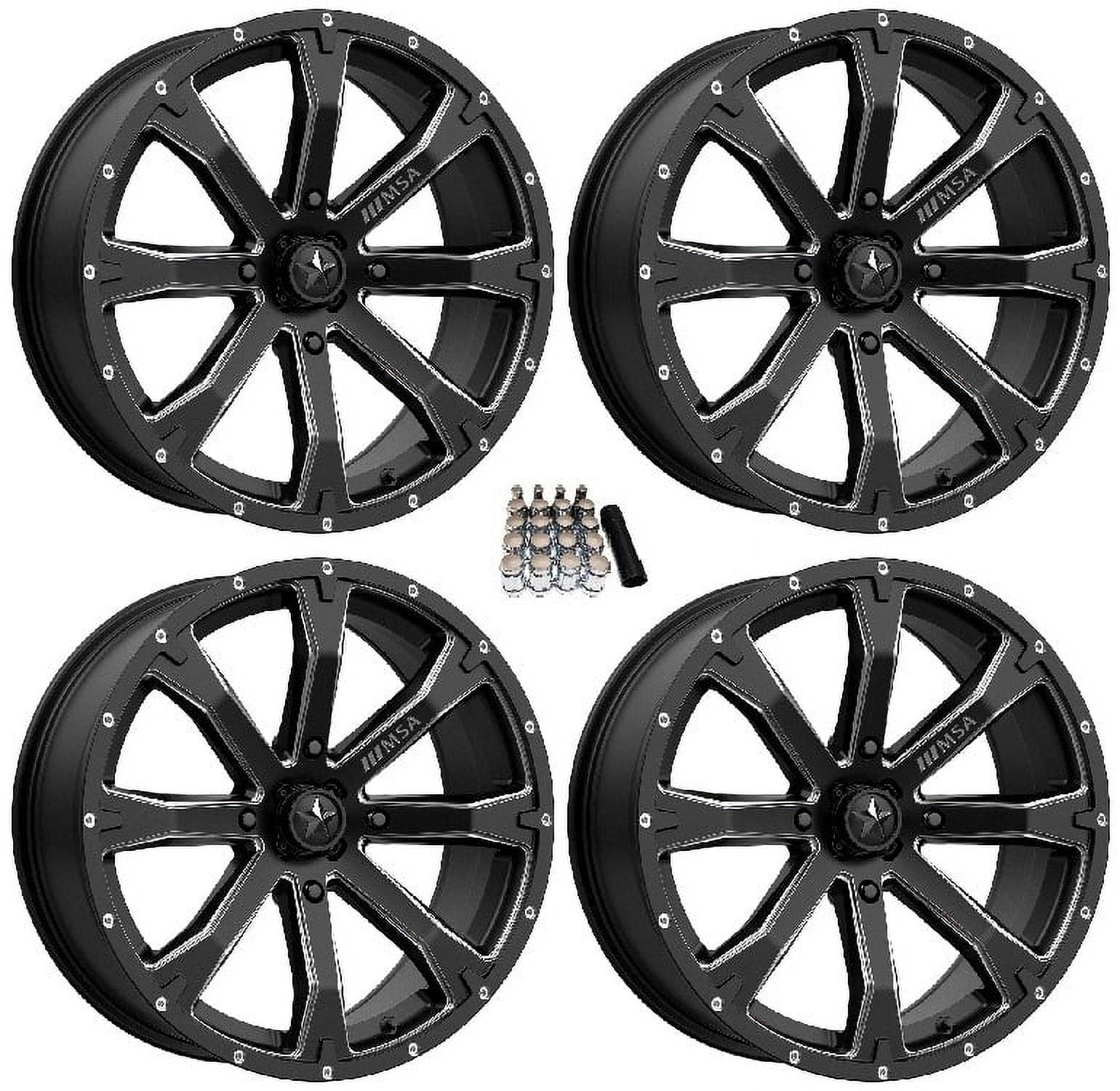 MSA M42 Bounty UTV Wheels/Rims Satin Black 18" Polaris RZR 1000 XP ...