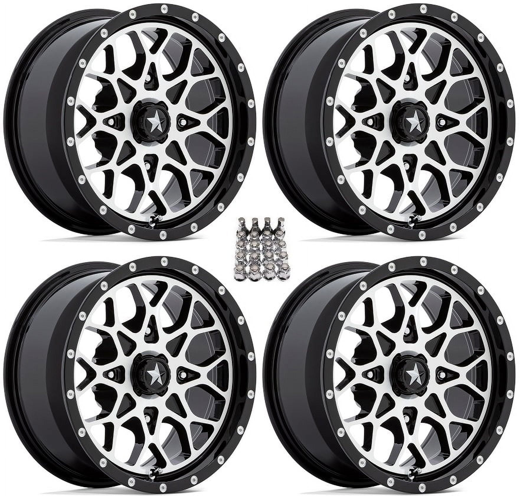 MSA M45 Portal 14" Wheels/Rims Machined Honda Rincon Yamaha Rhino ...