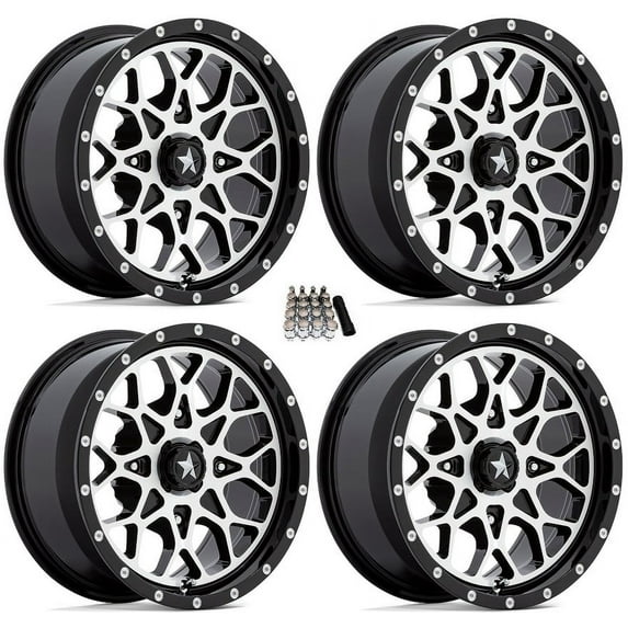 MSA M45 Portal 14" Wheels/Rims Machined Polaris RZR 1000 XP / Ranger XP ...