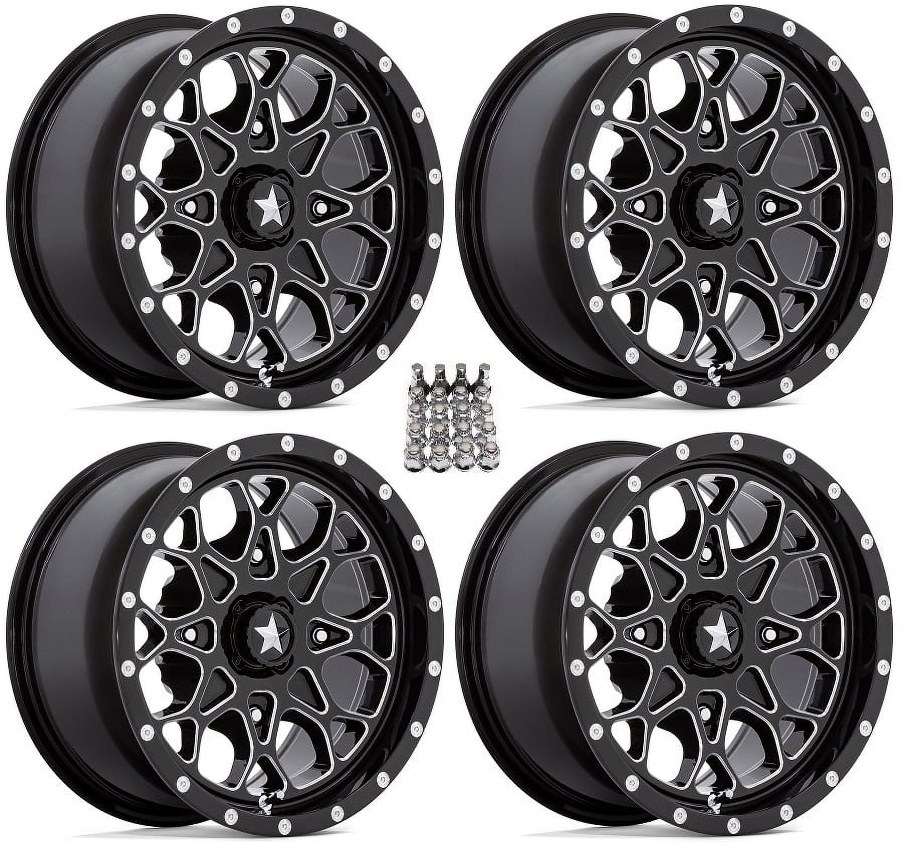 MSA M45 Portal 14" Wheels/Rims Milled Sportsman RZR Ranger - Walmart.com