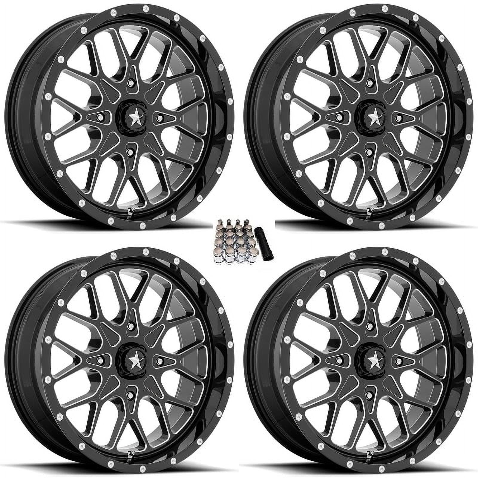 MSA M45 Portal 18" UTV Wheels/Rims Milled Honda Pioneer - Walmart.com