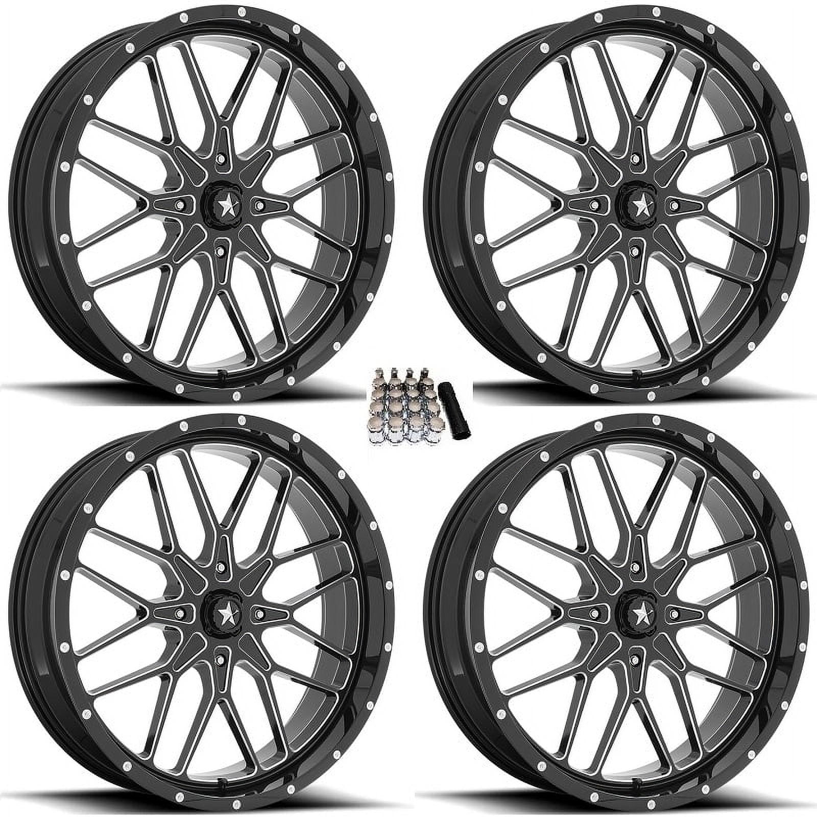 MSA M45 Portal 22" UTV Wheels/Rims Milled Can-Am Maverick X3 / Honda ...