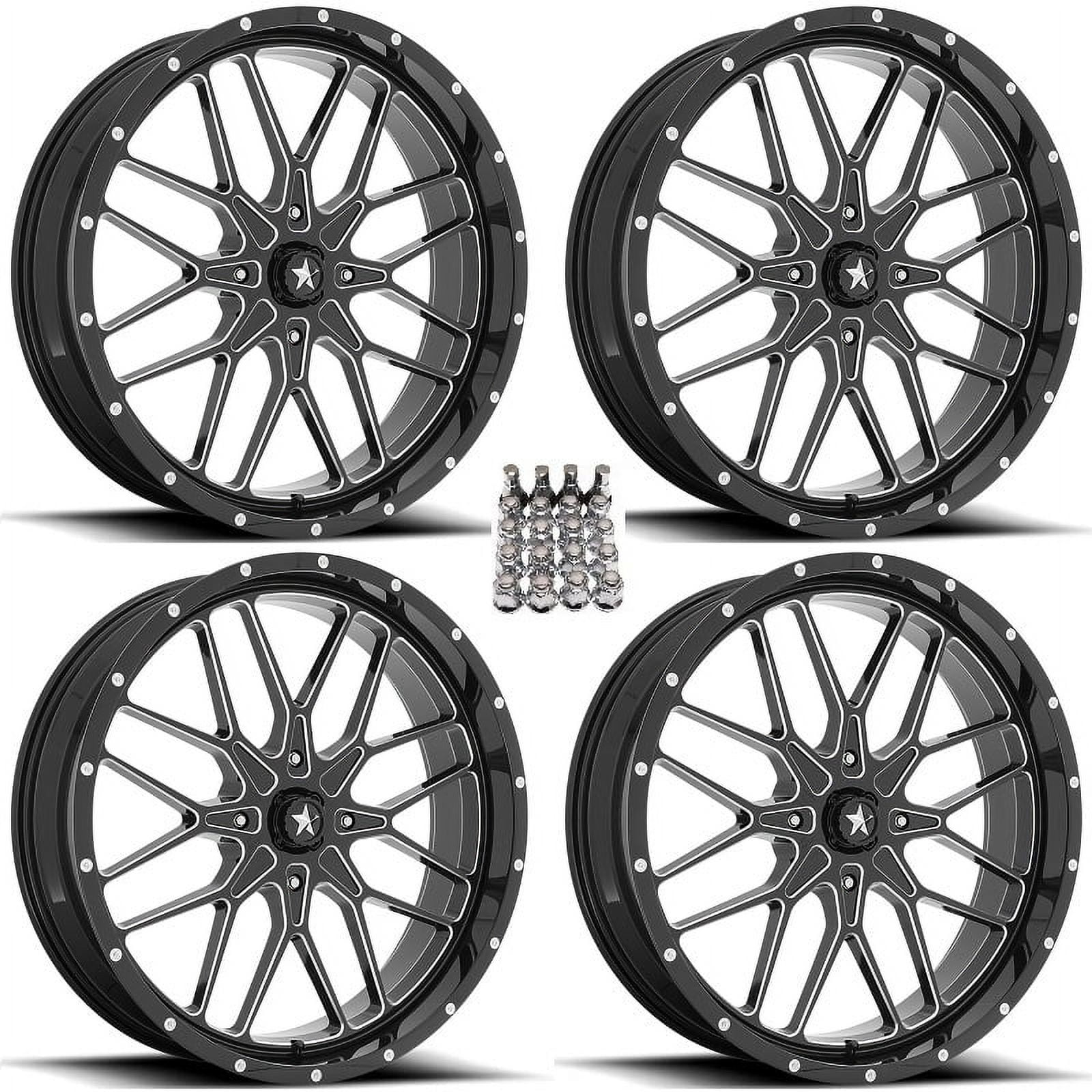 MSA M45 Portal 24" ATV Wheels/Rims Milled Sportsman 550 850 1000 ...