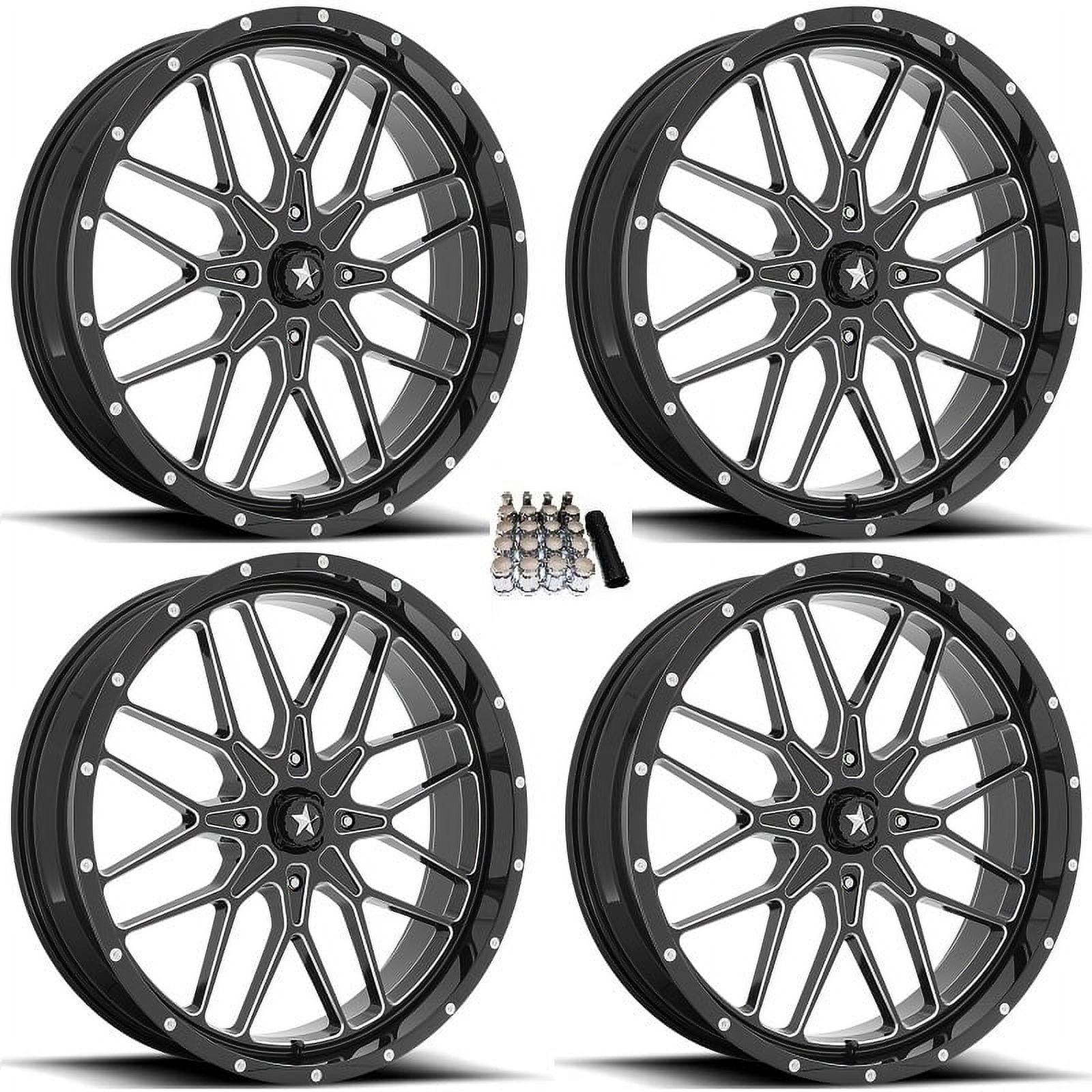 MSA M45 Portal 24" UTV Wheels/Rims Milled Polaris RZR 1000 XP / Ranger ...