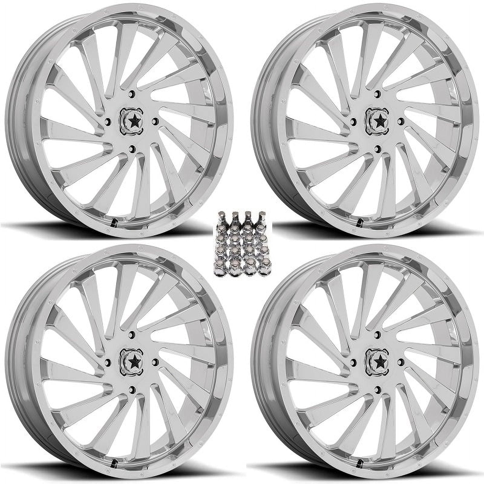 MSA M46 Blade 18" ATV Wheels/Rims Chrome Sportsman RZR Ranger - Walmart.com